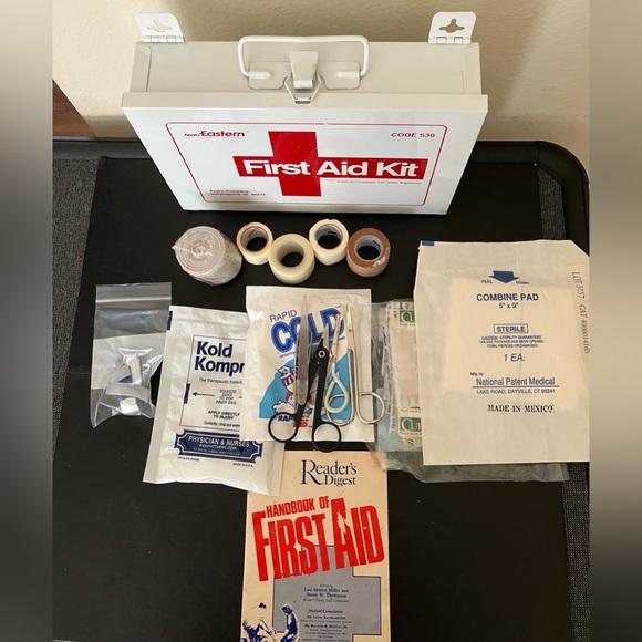 Other | Eastern First Aid Kit Red Metal Wall Mount Medical Osha Conform ...